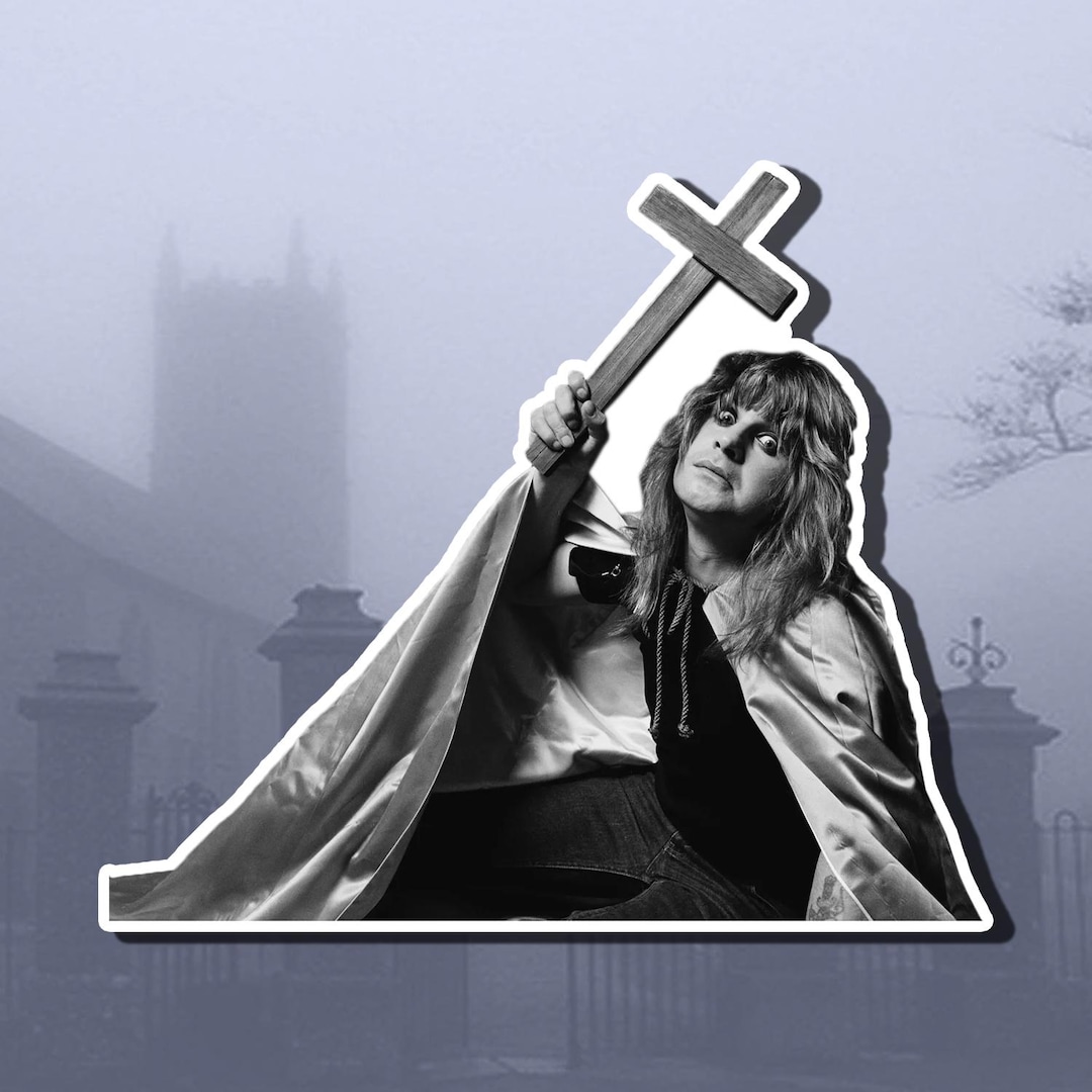 Ozzy Osbourne Die Cut Vinyl Sticker Laptop Water Bottle, Metal, Black ...