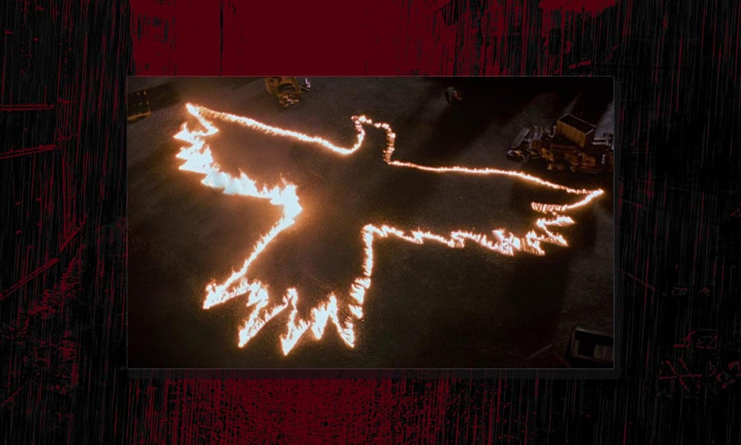 The Crow Flame Logo Vinyl Sticker Laptop Water Bottle, 90's Movie Cult ...