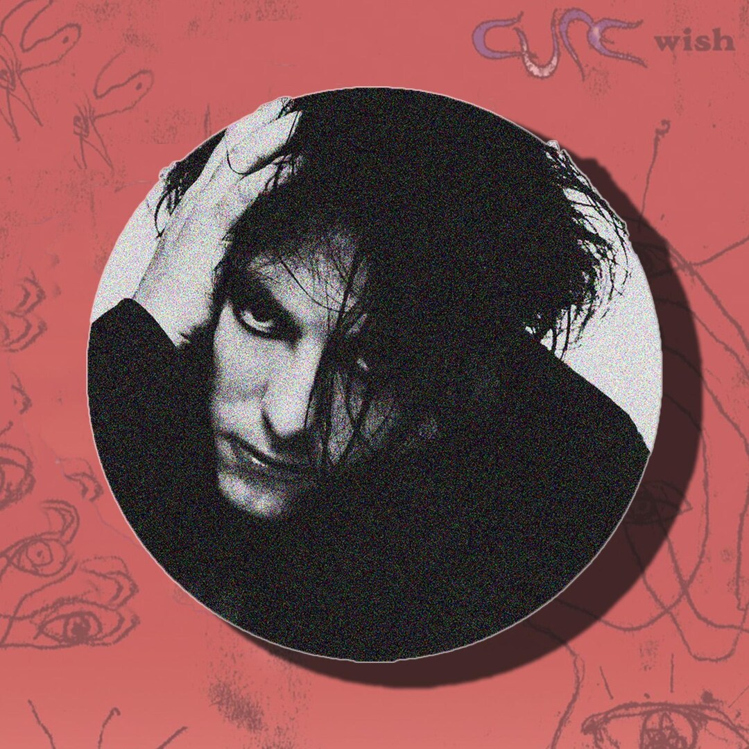 Robert Smith Circle Cut Vinyl Sticker Laptop Water Bottle, the Cure, 80 ...