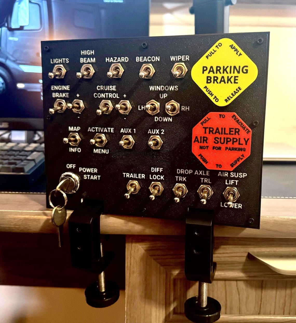 Ats/ets Truck Simulator Pc 32 Function Classic Truck Button Box With ...