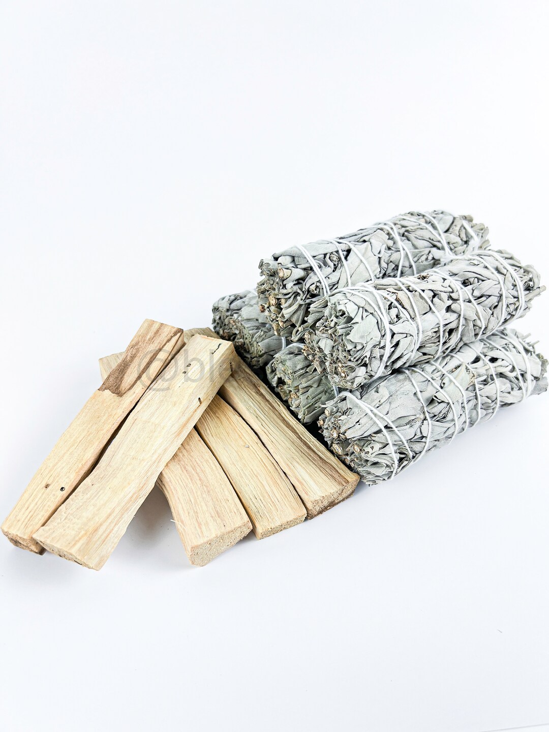 Set of 5 Palo Santo Holly Wood & 5 White Sage Smudge Sticks Herb MADE ...