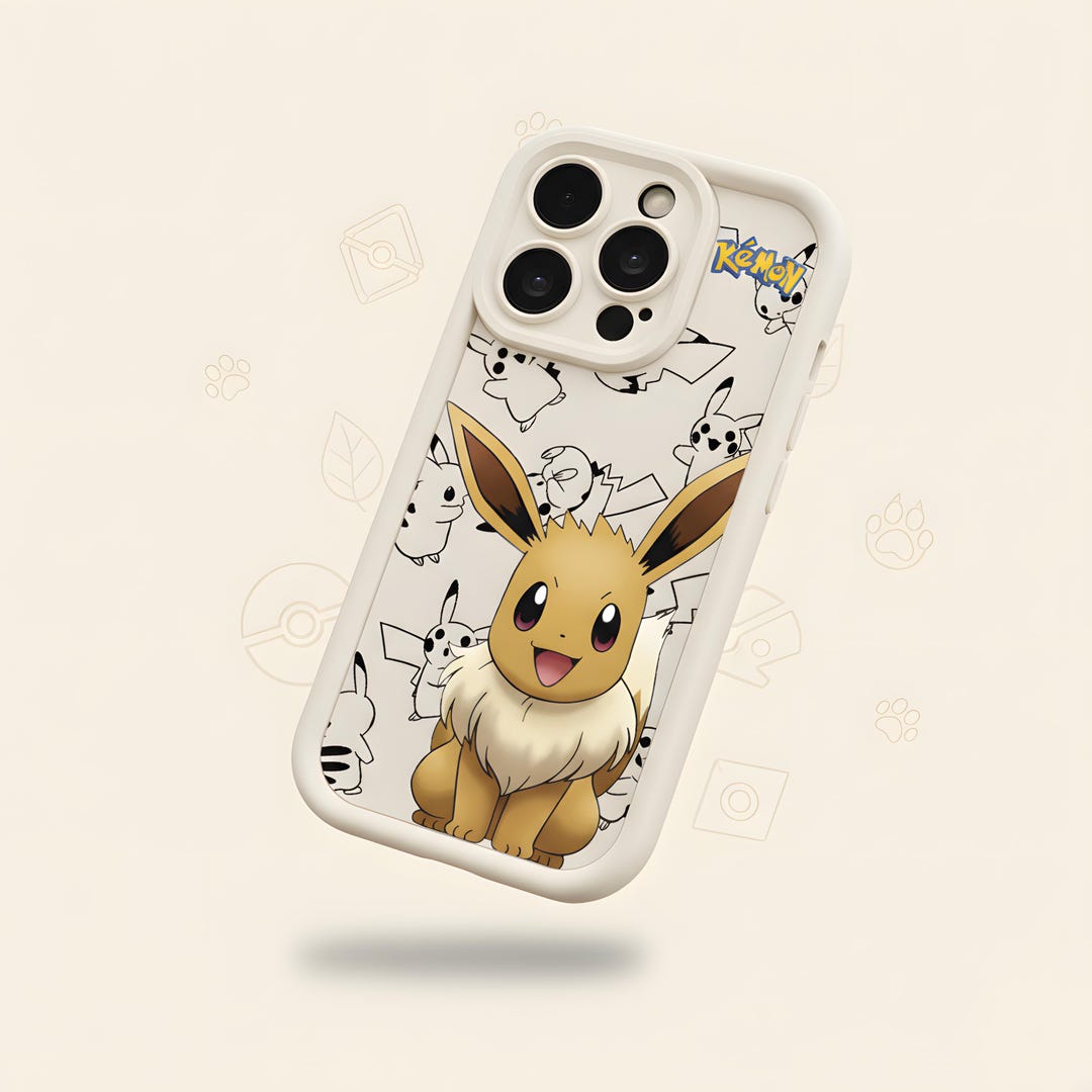 Pokémon Eevee Phone Case, Kawaii Anime Style (fits Iphone, Pixel) - Etsy