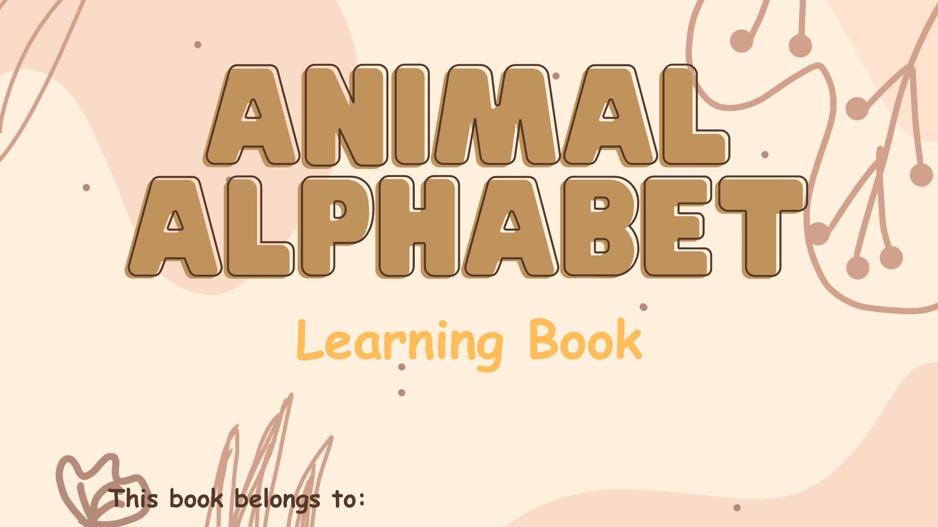 Animal Alphabet Learning Book - Etsy