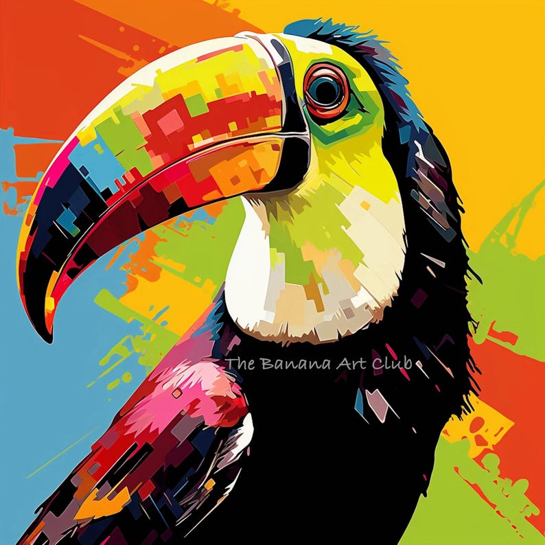 Toucan Wall Art, Toucan Print Digital Download, Tropical Bird Picture ...