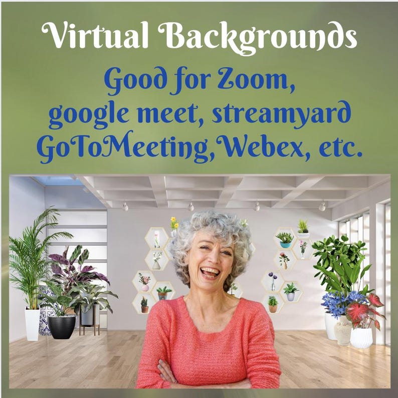Gardener Virtual Background for Zoom, Sleek "airy-modern" Style ...