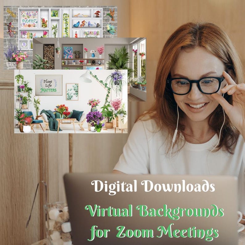 Plant Lover Virtual Background for Zoom, Facebook, Fun "plant Life ...