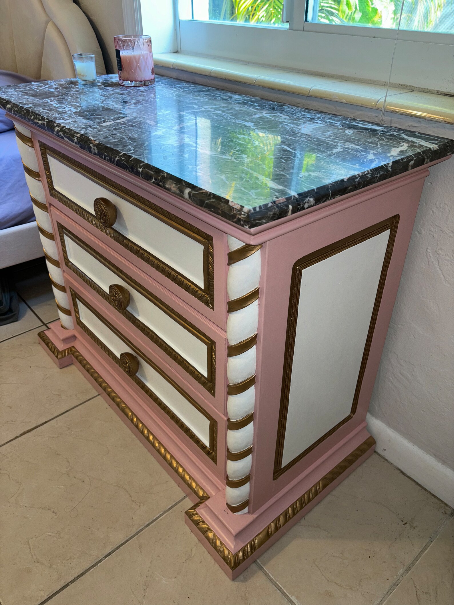 Marshmallow Pink Restored Dresser - Etsy