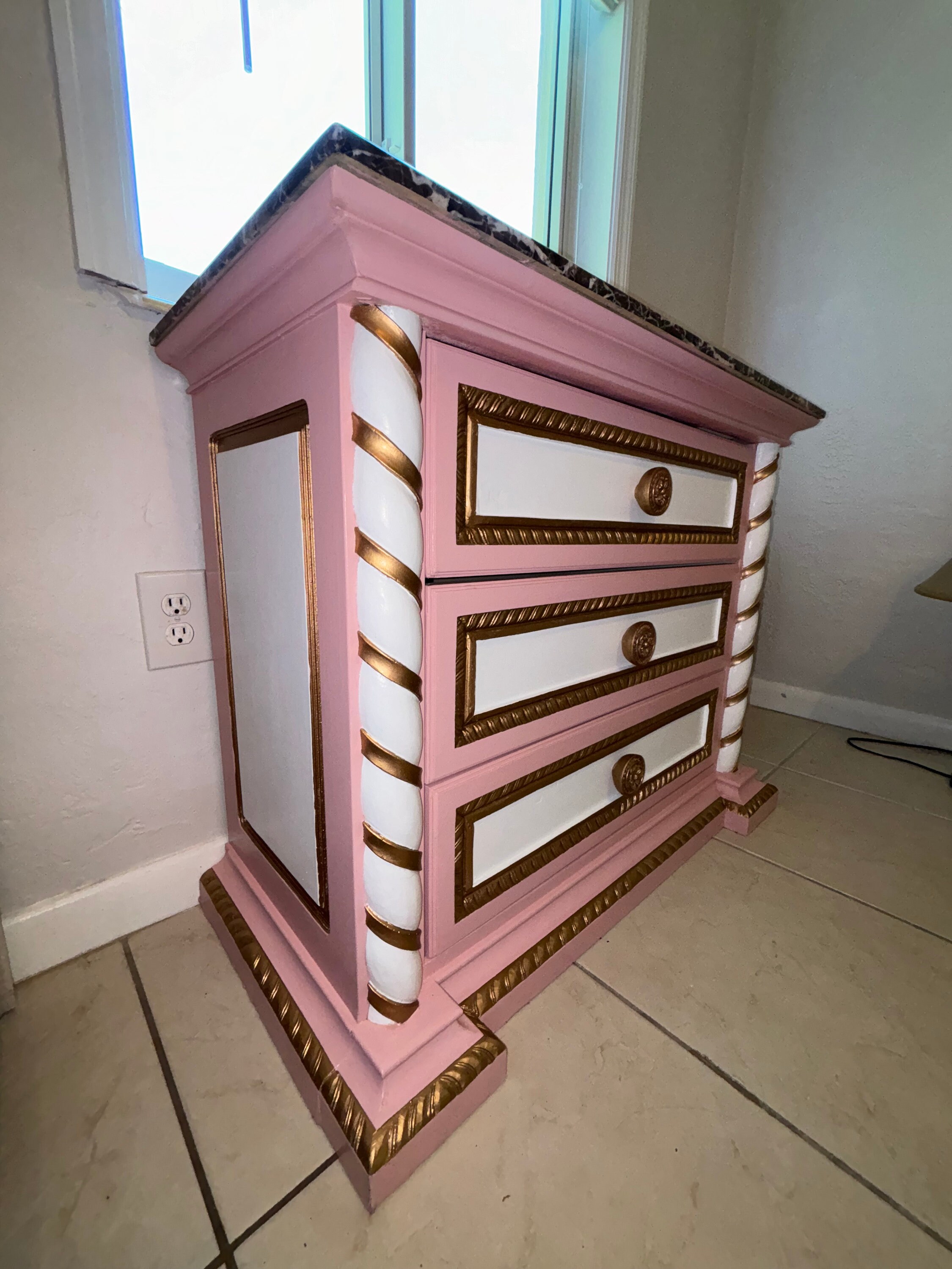 Marshmallow Pink Restored Dresser - Etsy