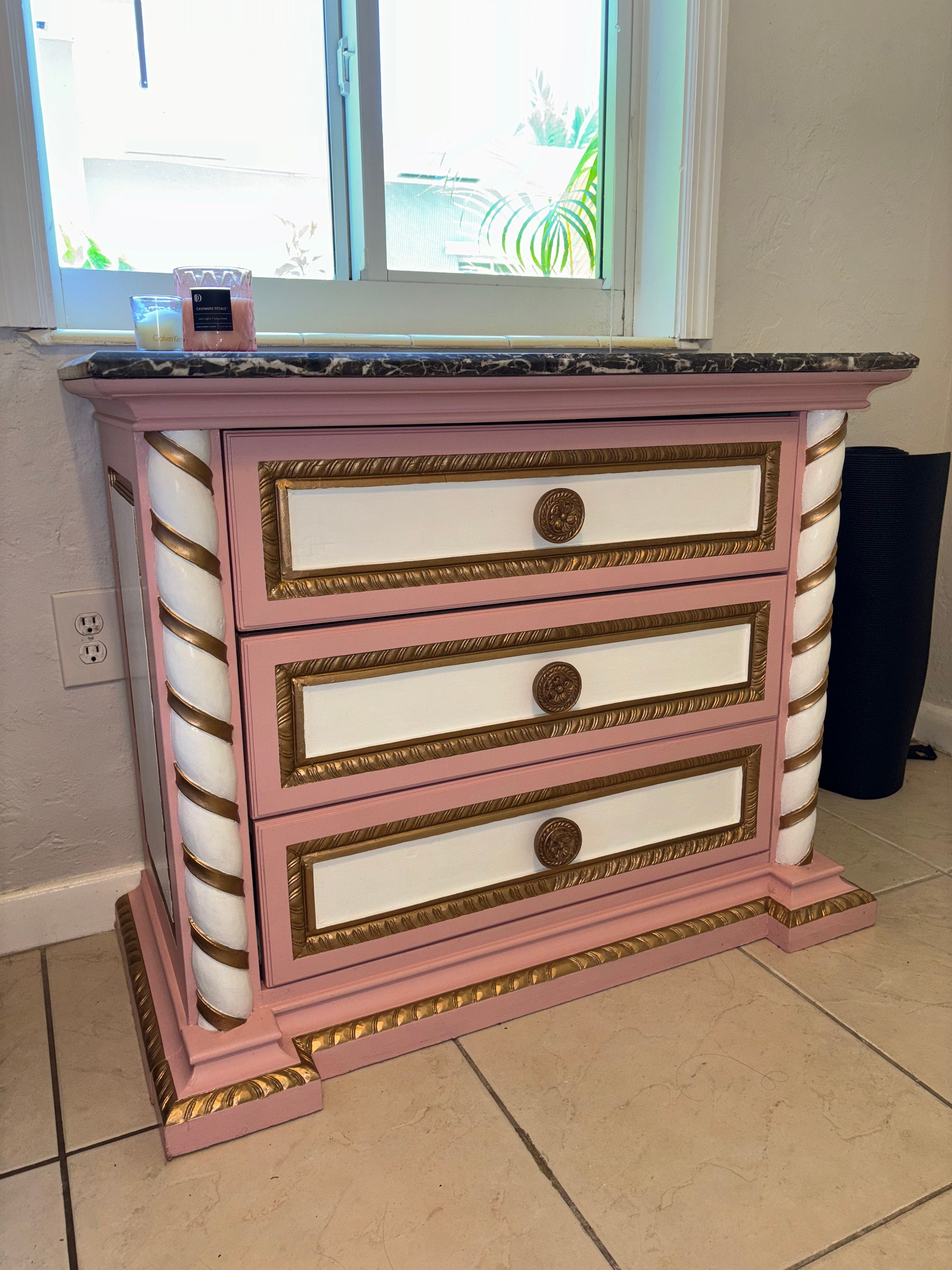 Marshmallow Pink Restored Dresser - Etsy
