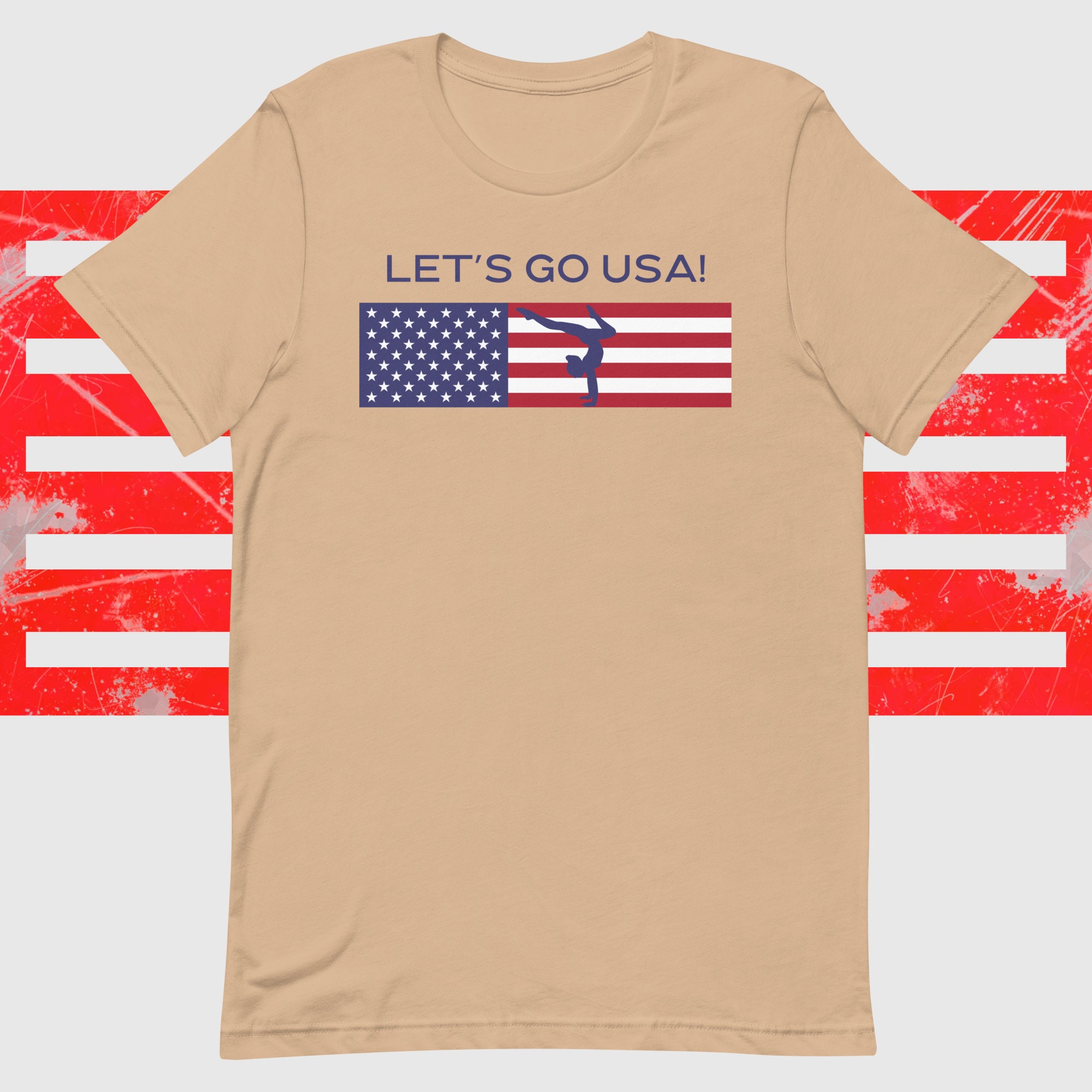 Let's Go USA!, Gymnastics, USA, America, American, Unisex T-shirt ...