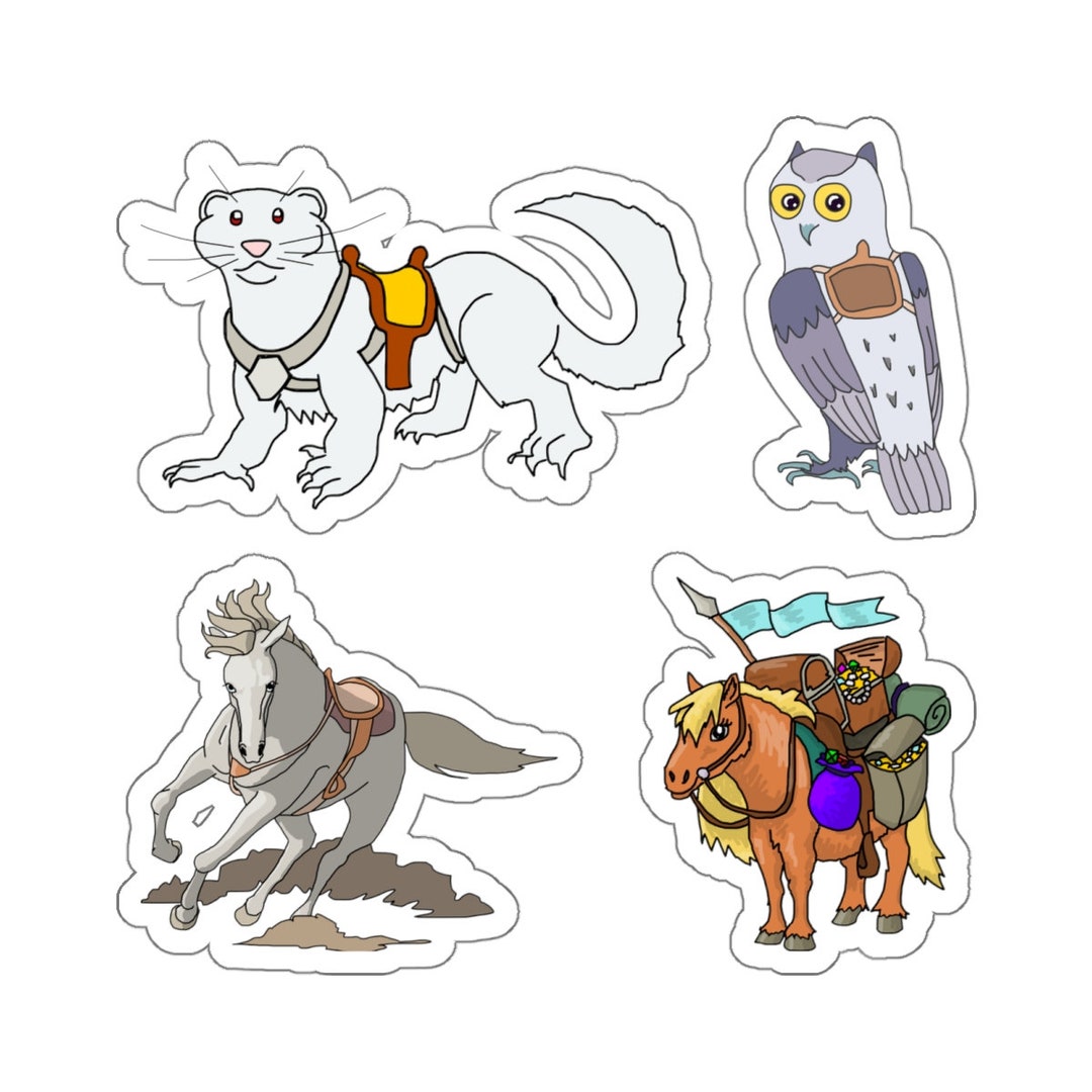 Trusty Steeds Fantasy RPG Sticker Sheet, Giant Weasel (ermine), Allegro ...