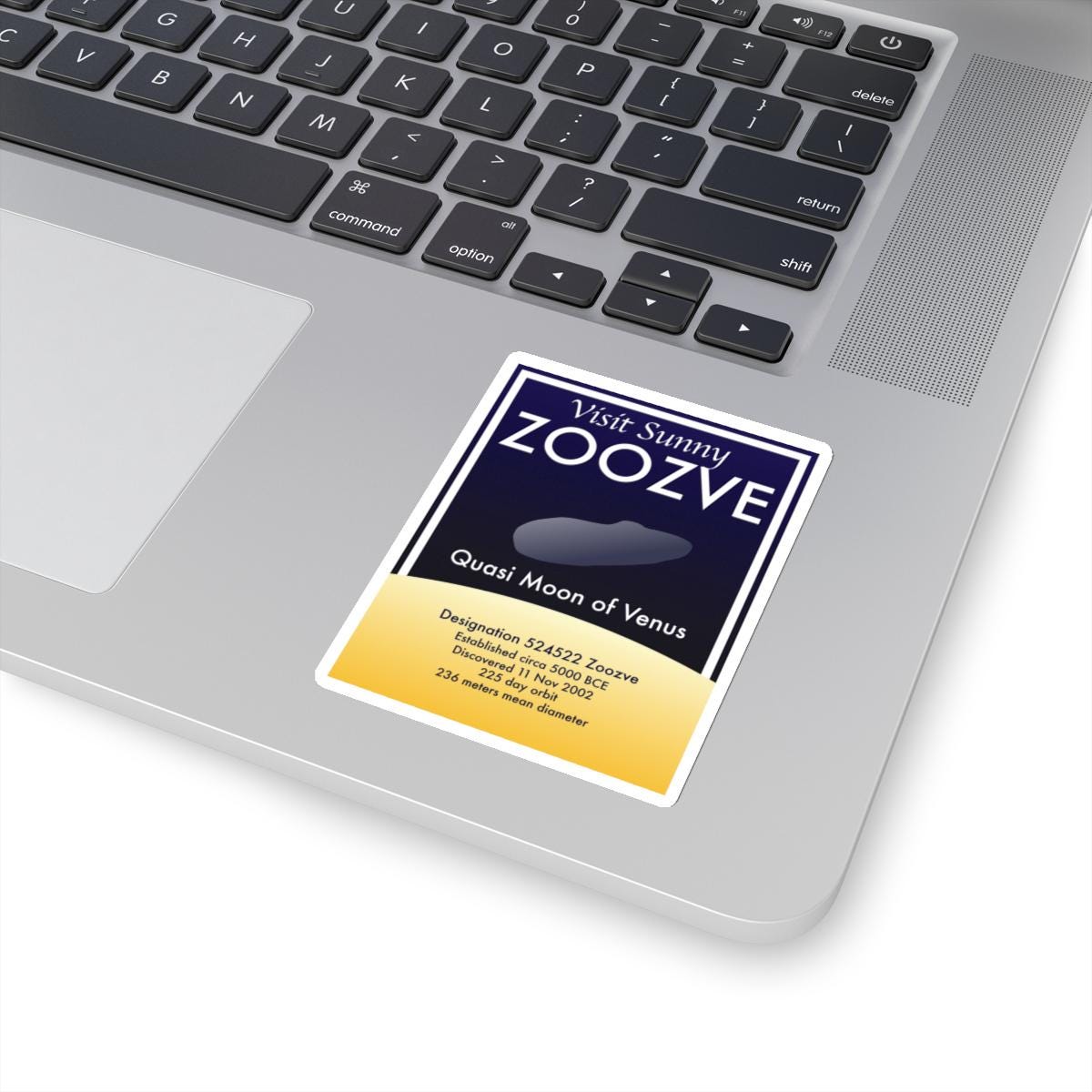Zoozve Quasi Moon of Venus Travel Poster Sticker, Astronomy Science ...