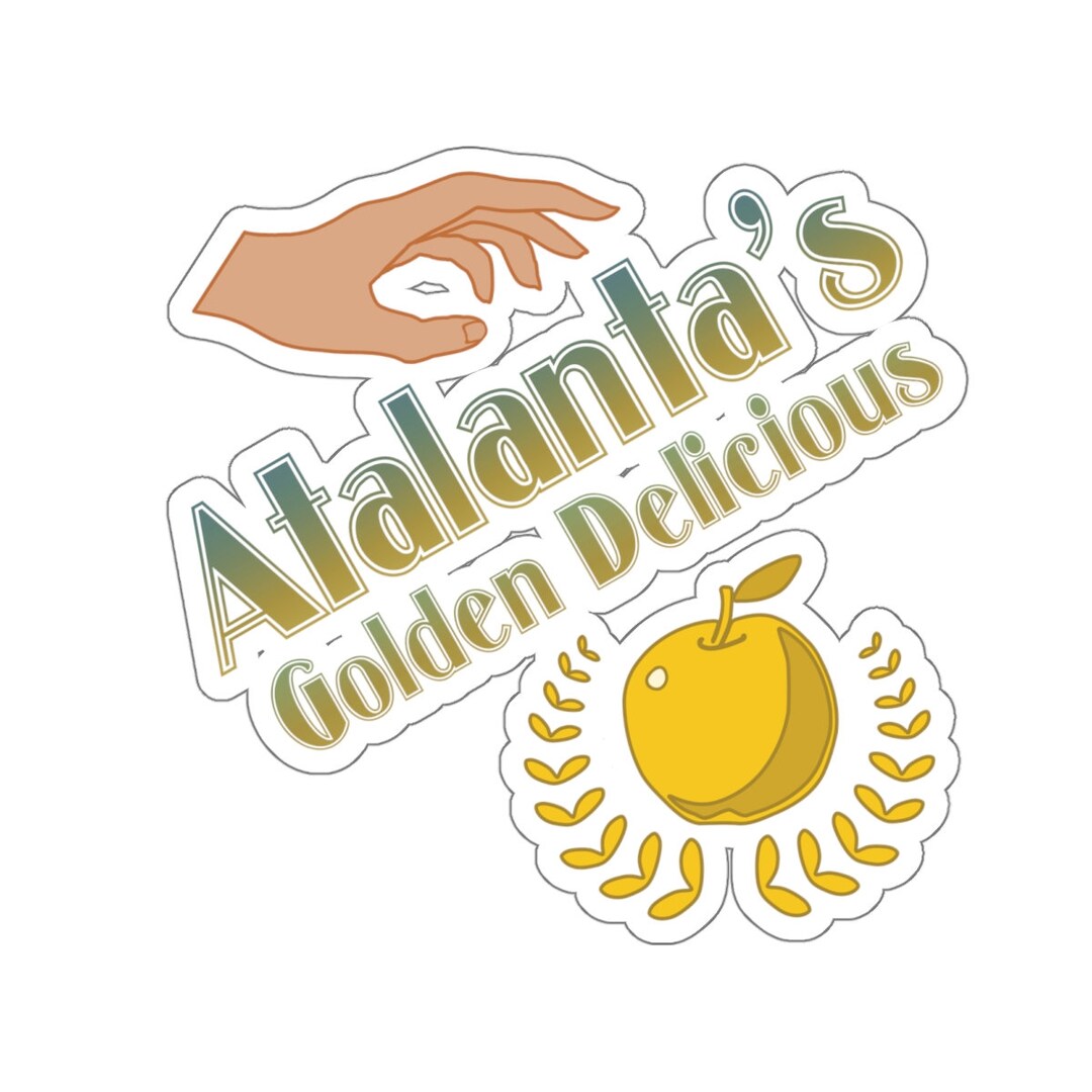Atalanta's Golden Delicious Art Deco Fruit Sticker, Ancient Greek ...