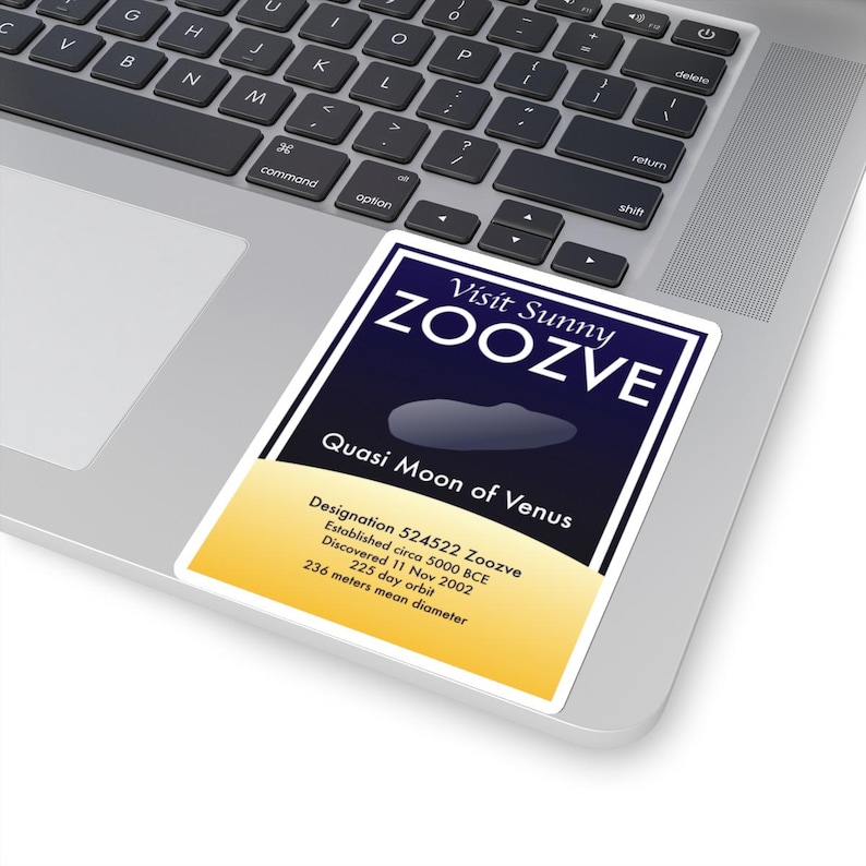 Zoozve Quasi Moon of Venus Travel Poster Sticker, Astronomy Science ...
