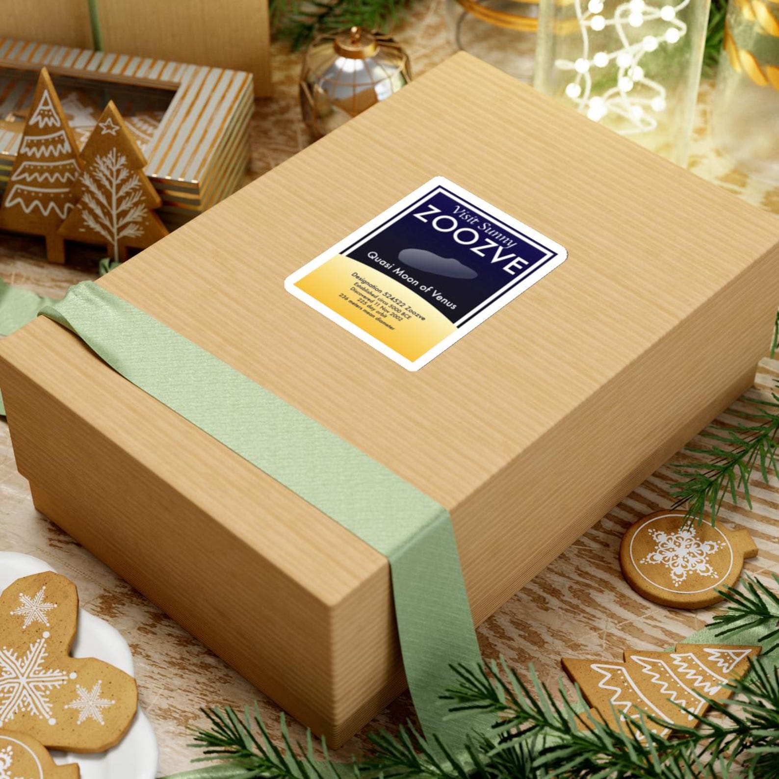 Zoozve Quasi Moon of Venus Travel Poster Sticker, Astronomy Science ...