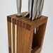 Sleek Modern Knife Rack, Beautiful Hardwood Knife Block, Unique Kitchen ...