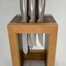 Sleek Modern Knife Rack, Beautiful Hardwood Knife Block, Unique Kitchen ...