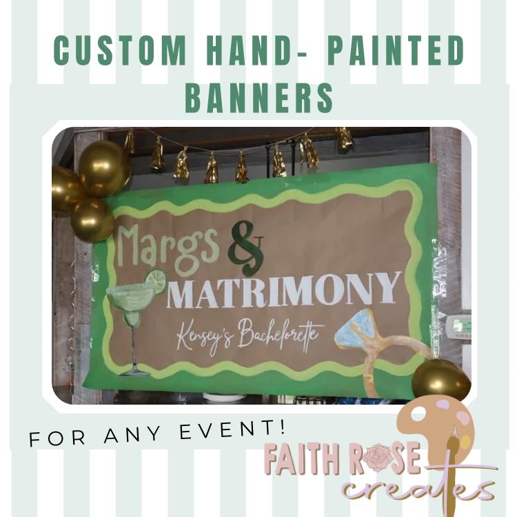Custom Hand Painted Event Paper Banner - Etsy