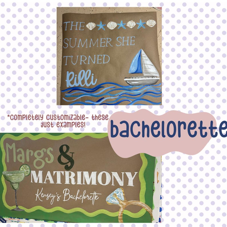 Custom Hand Painted Event Paper Banner - Etsy