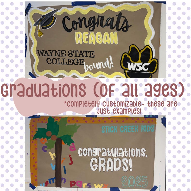 Custom Hand Painted Event Paper Banner - Etsy