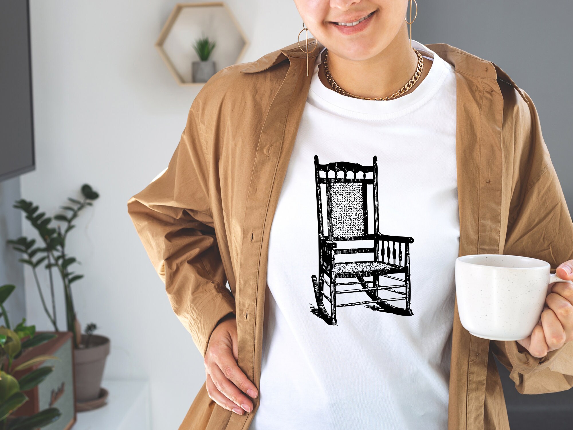 Rocking Chair Svg, SVG Files for Cricut, Chair SVG, Furniture Svg ...