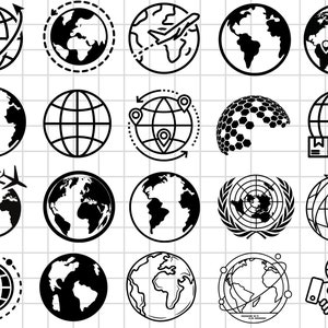 Globe SVG Bundle , Globe PNG Bundle , Globe Clipart , Globe SVG Cut ...