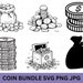 Money Svg, Coins Svg, Coins Clipart, Coins Files for Cricut, Coins Cut ...