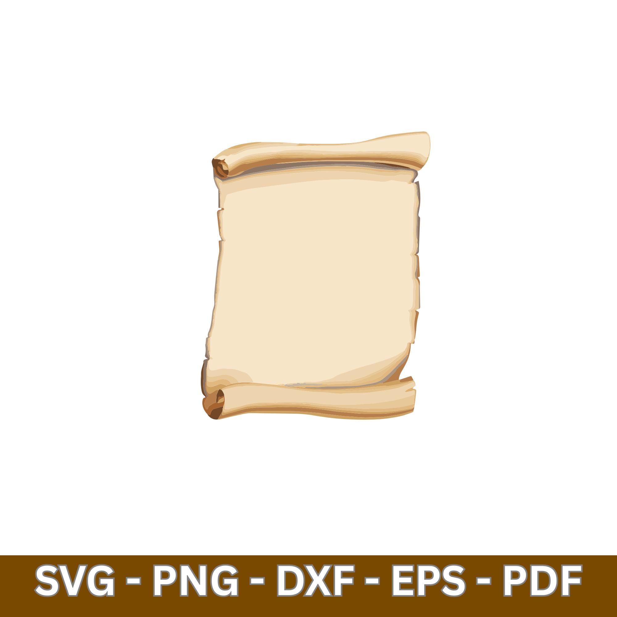 Parchment SVG Bundle | Vintage Paper Scroll SVG | Old Paper Clipart ...