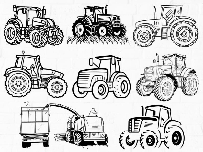 Tractor SVG Bundle, Tractor PNG Bundle, Tractor Clipart, Tractor SVG ...