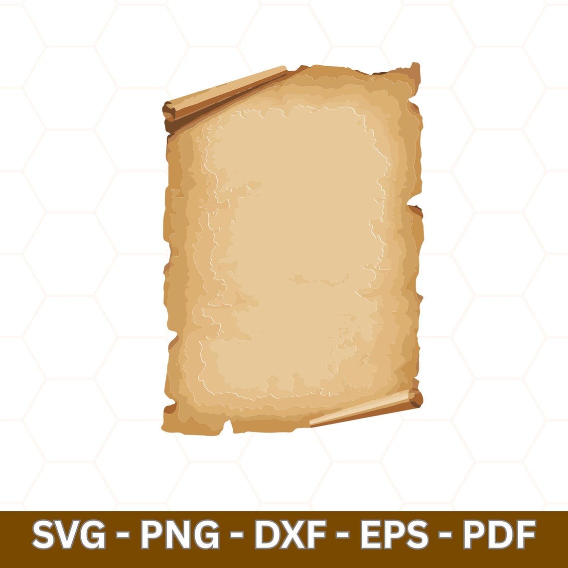 Parchment SVG Bundle | Vintage Paper Scroll SVG | Old Paper Clipart ...