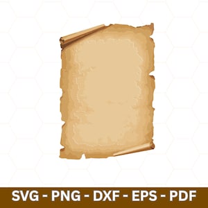 Parchment SVG Bundle | Vintage Paper Scroll SVG | Old Paper Clipart ...