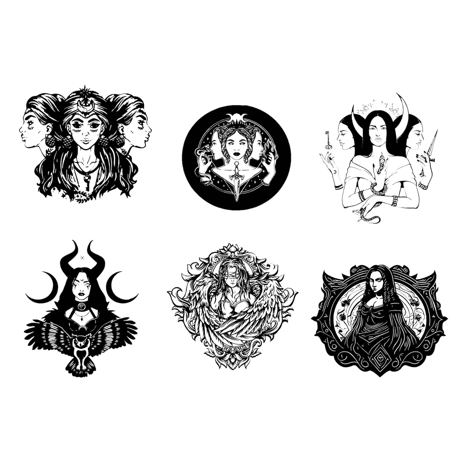 Hecate Goddess Svg Bundle, Hecate Goddess Clipart for Cricut, Witch ...
