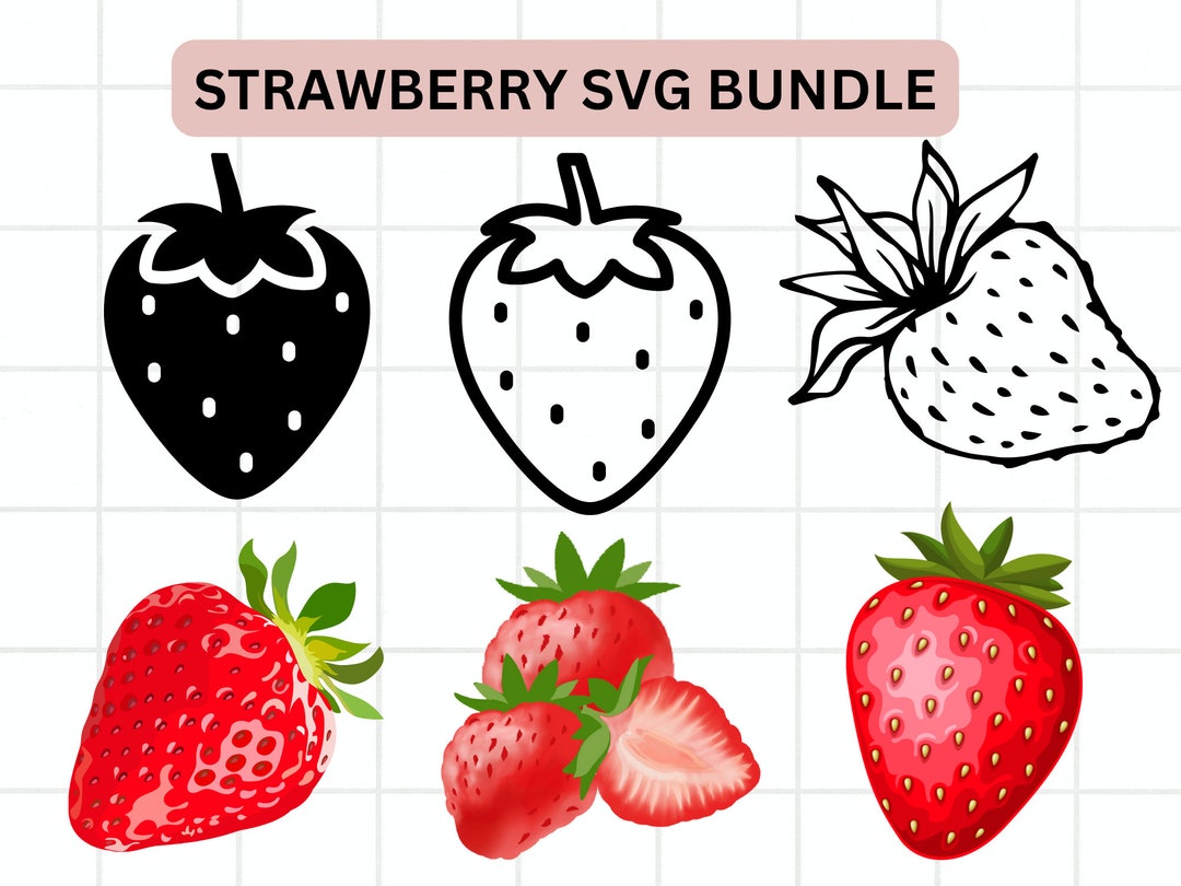 Strawberry SVG, Strawberry Clipart, Fruit Svg, Strawberry Cricut ...