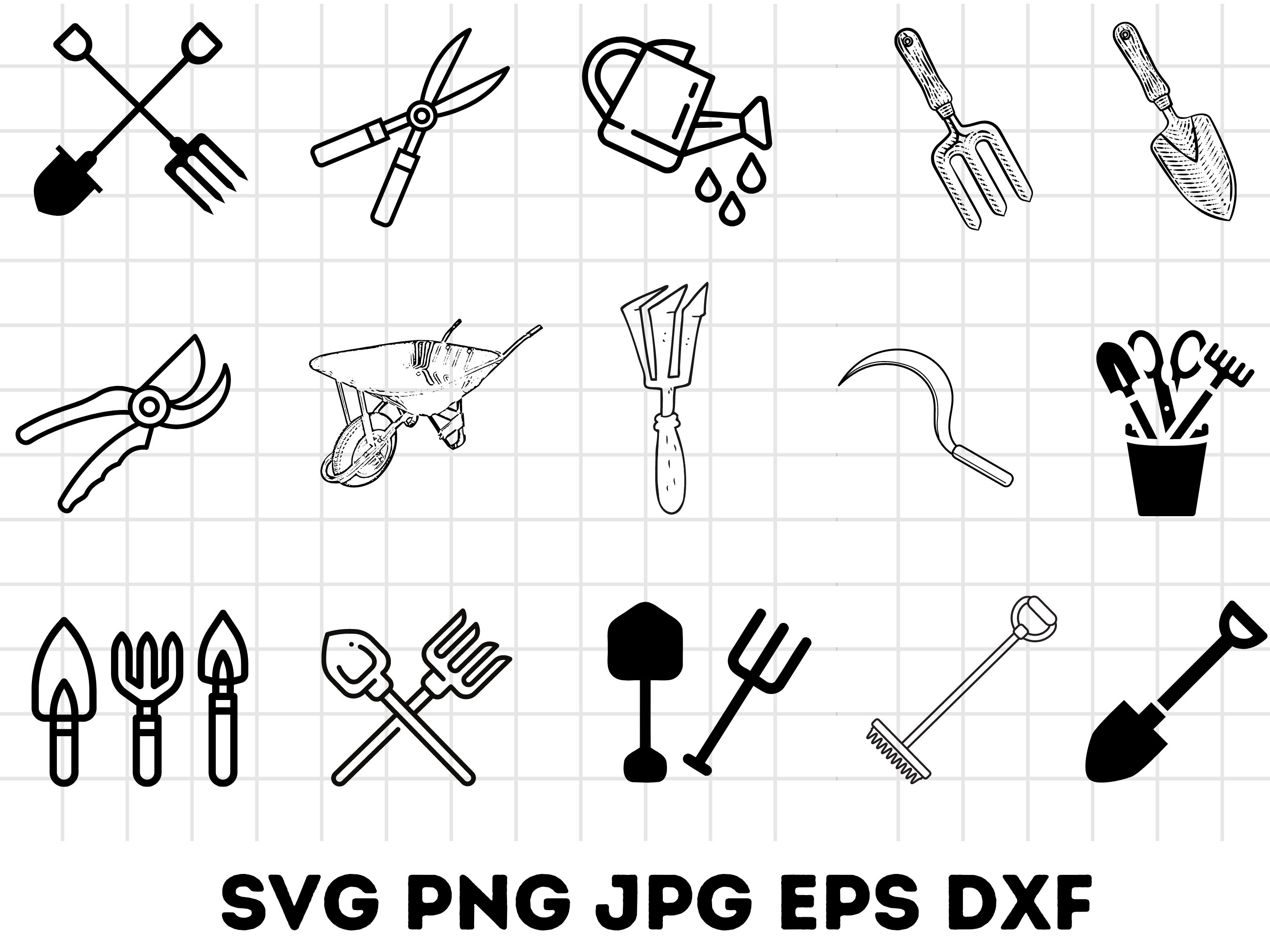 Garden Tools SVG Bundle, Garden Tools PNG Bundle , Garden Tools Clipart ...