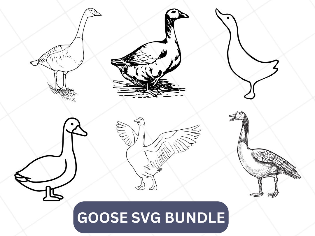 Goose SVG Cut File, Flying Geese SVG, Goose Silhouette, Goose Svg ...