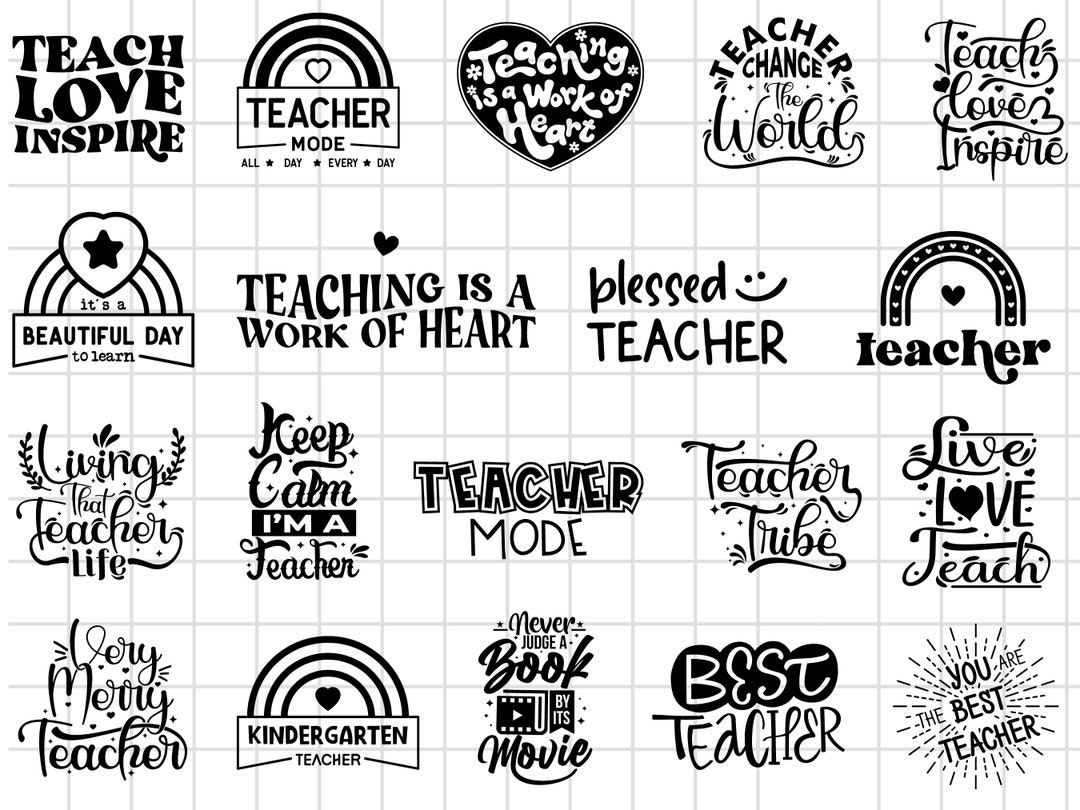 Teacher Svg Bundle, Teacher Quote Svg, Teacher Svg, School Svg, Teacher ...