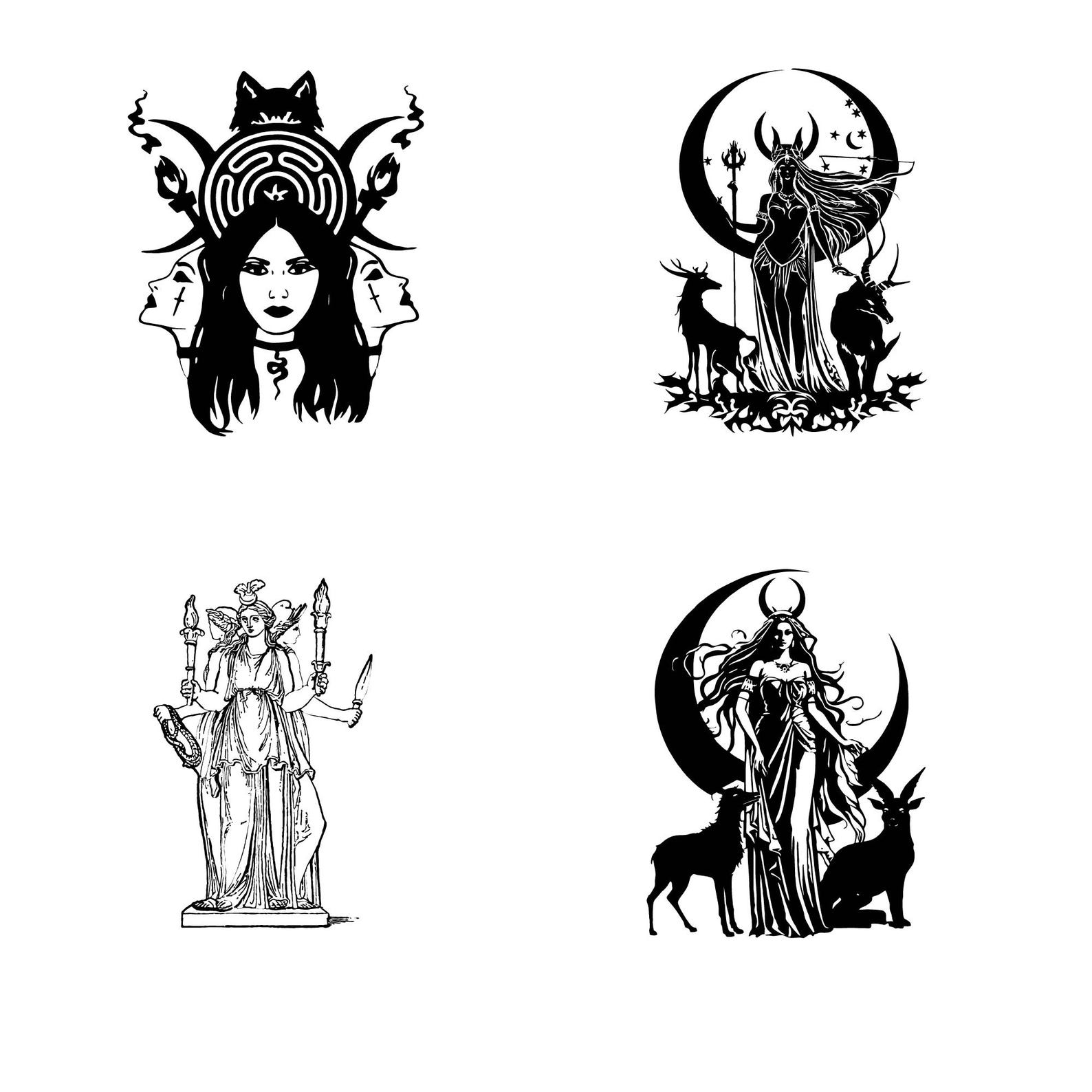 Hecate Goddess Svg Bundle, Hecate Goddess Clipart for Cricut, Witch ...