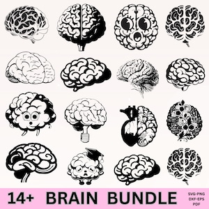 Brain Svg Bundle, Brain Svg, Brain Png, Brain Clipart, Brain Vector ...