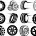 Tires SVG Bundle, Car Tires Svg File for Cricut, Wheels Design Elements ...