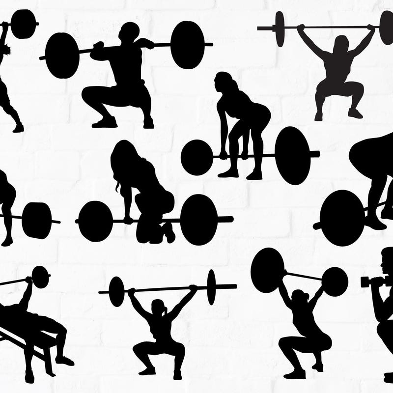 Girl Weightlifting Svg - Etsy