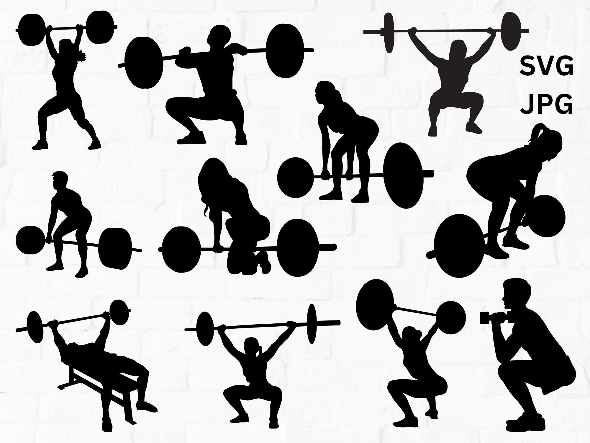 Female Weightlifting Svg Bundle, SVG Files for Cricut, Power Lifting ...