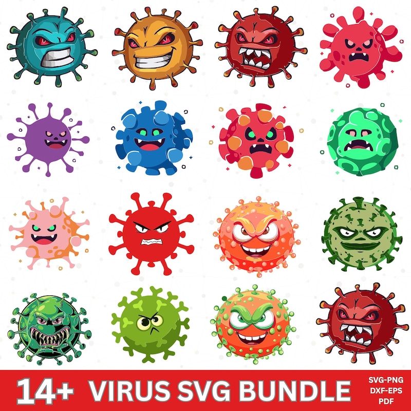 Virus Svg - Etsy