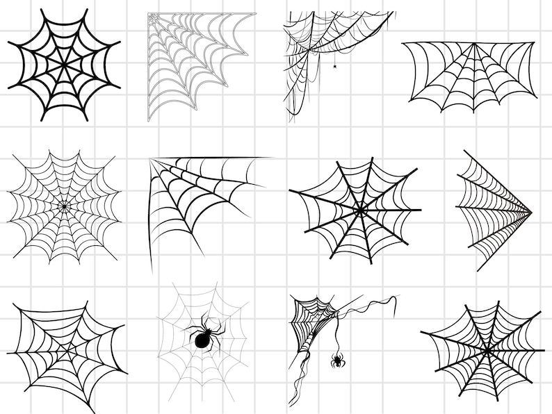 SPIDER WEB SVG Bundle, Spider Web Clipart Bundle Svg, Spider Web ...