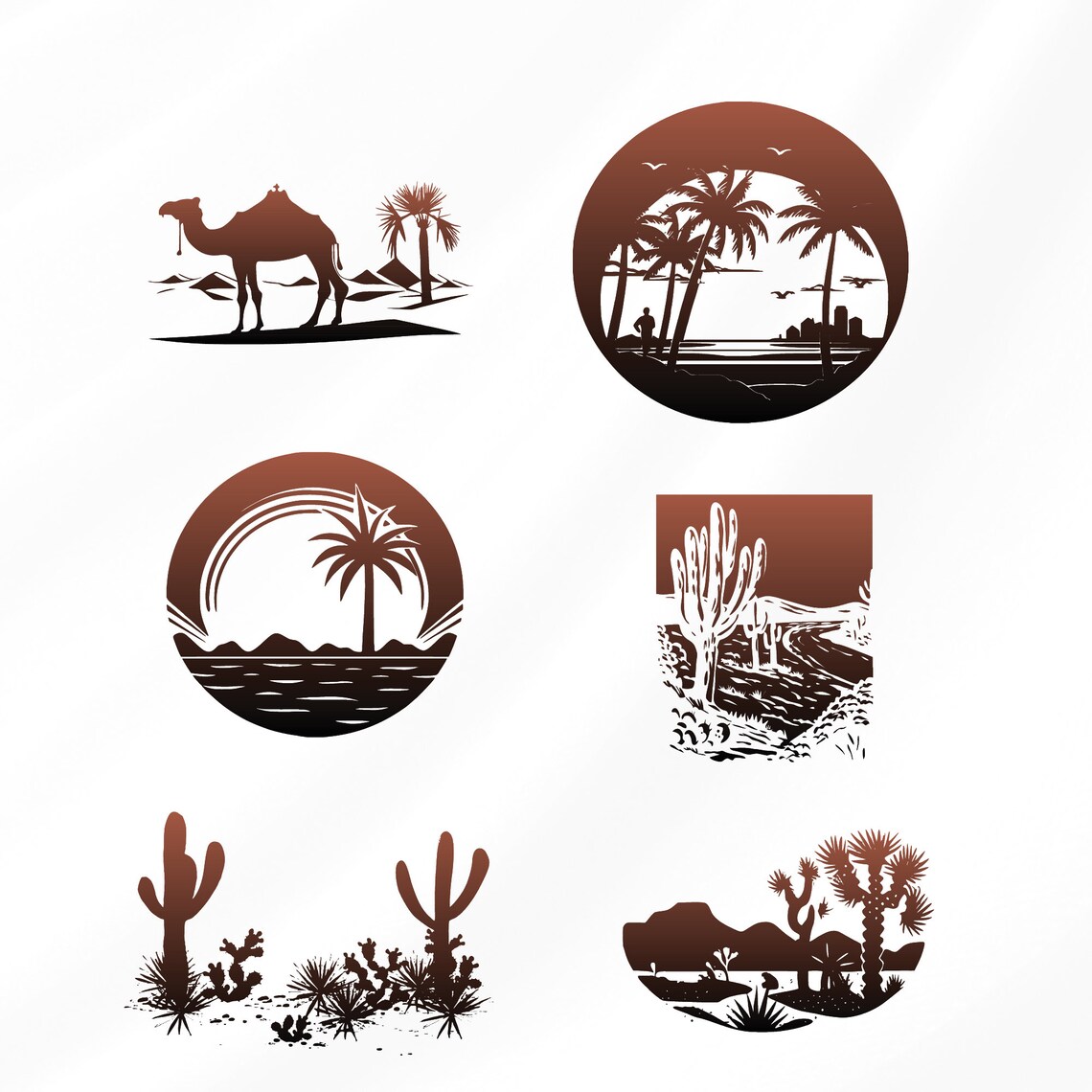 Desert Scene Svg Bundle, Desert Scene Clipart for Cricut, Desert Scene ...