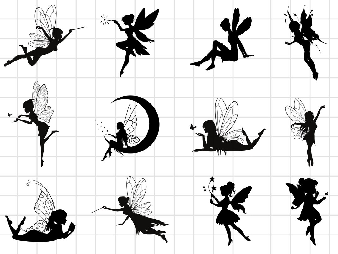 Fairy SVG Bundle, Fairy PNG Bundle, Fairy Clipart, Fairy Silhouette ...