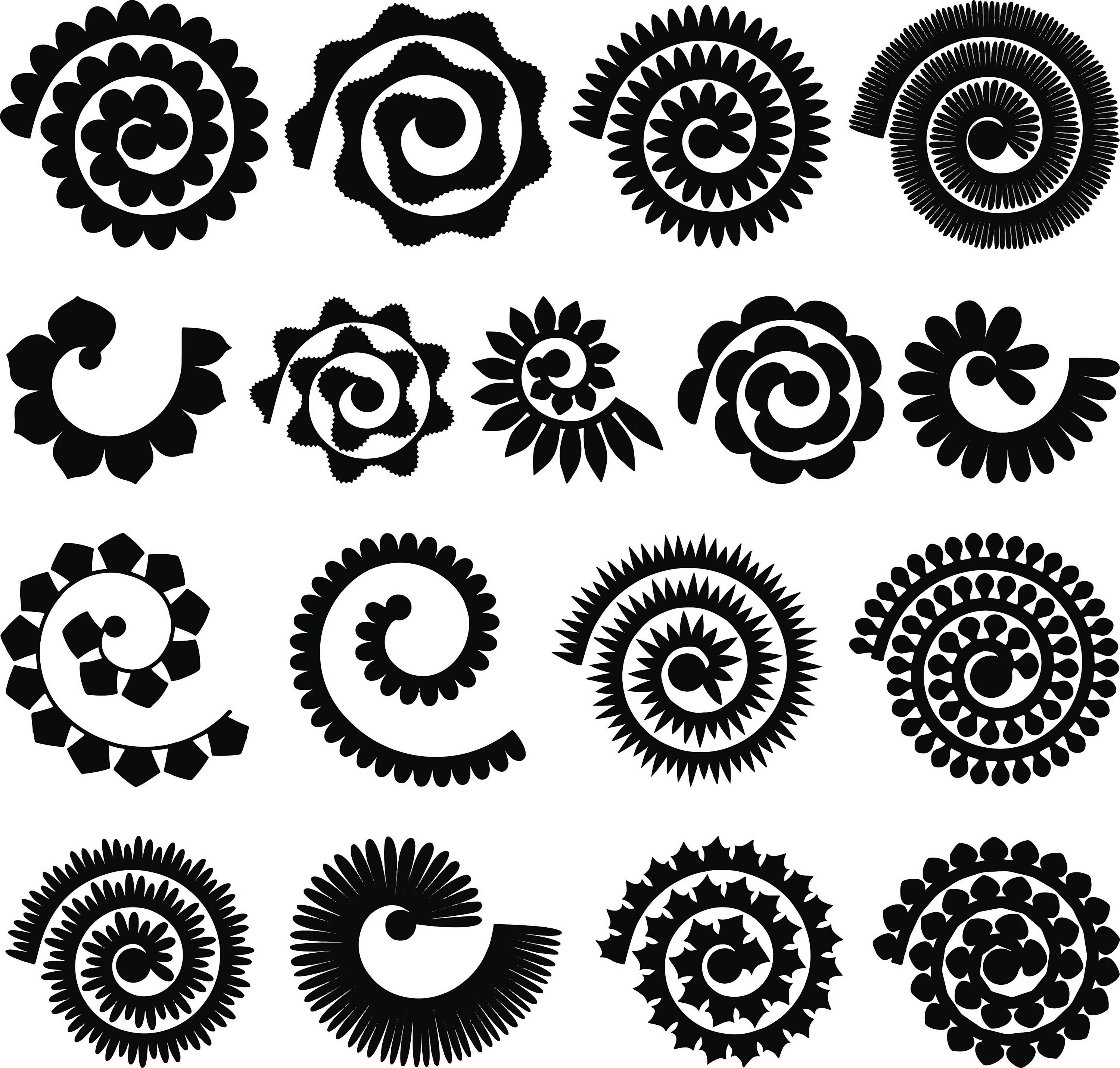 Rolled Flower SVG Bundle, Paper Flower Svg, Flower Svg, Flower Clipart ...
