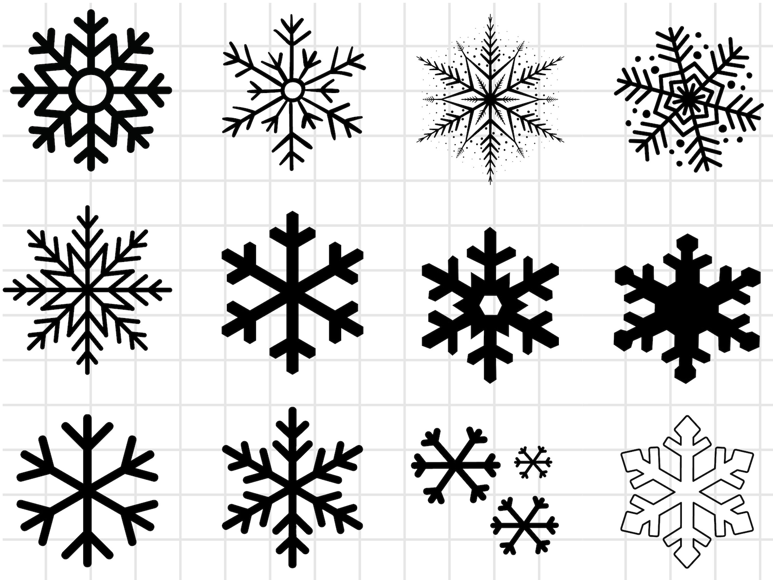 Snowflake Svg Bundle,flake Winter Svg, Christmas Svg, Winter Svg ...