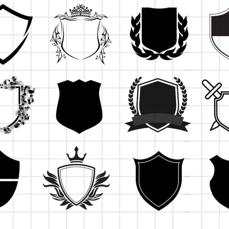 Shield Svg - Etsy