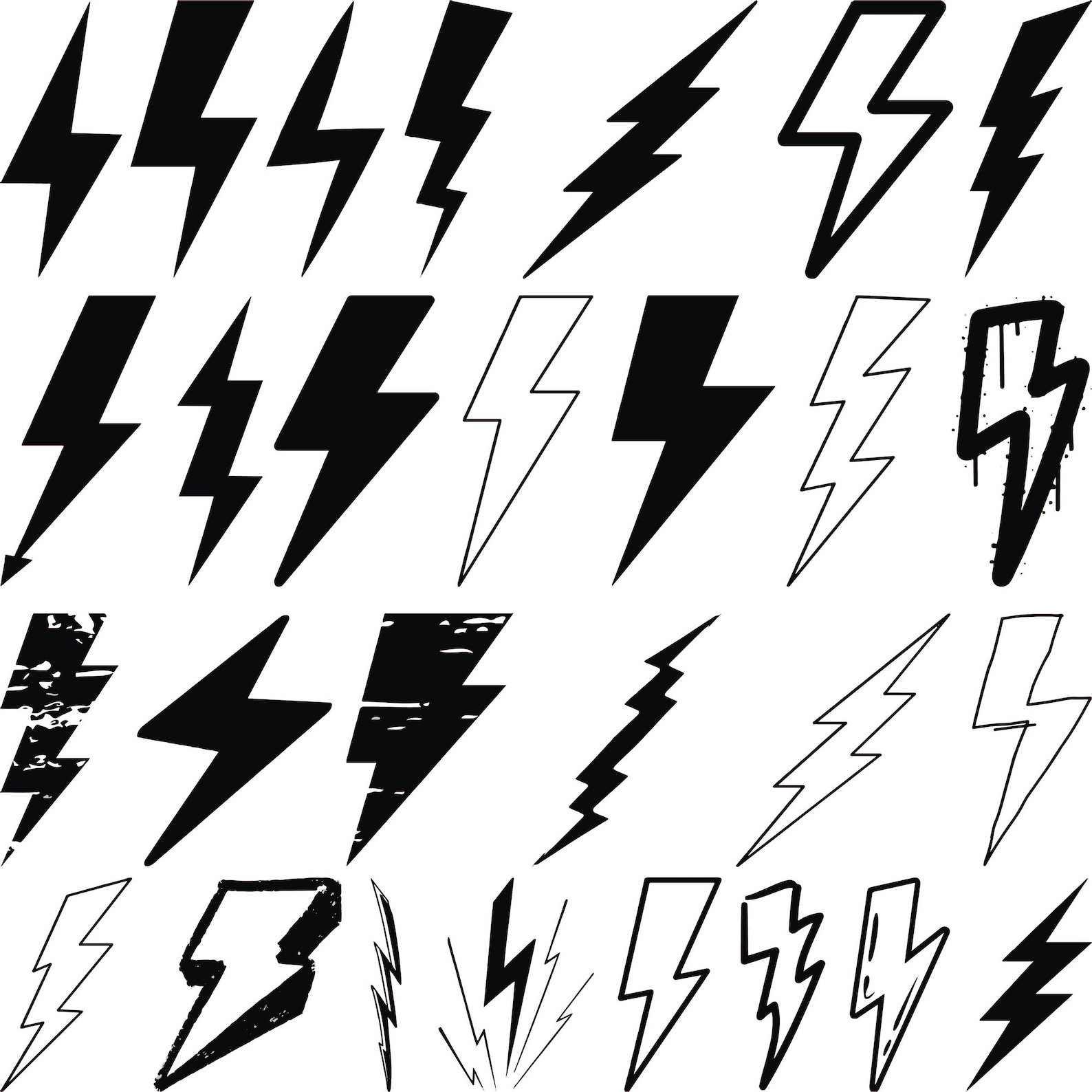 Lightning Svg Bundle, Flash Svg, Lighting Bolt Svg, Lightning Cut File ...