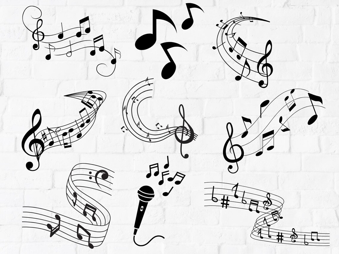 MUSIC NOTES SVG, Music Notes Bundle Svg, Music Notes Clipart , Music ...